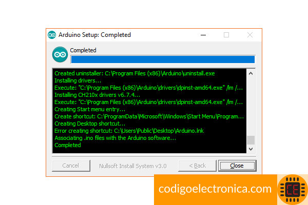 Instalar arduino en windows | CodigoElectronica