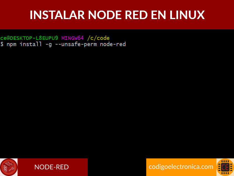 Instalar node red en linux | Código Electrónica
